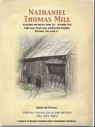 Nathaniel Thomas Mill Rental | Town of Hanson MA